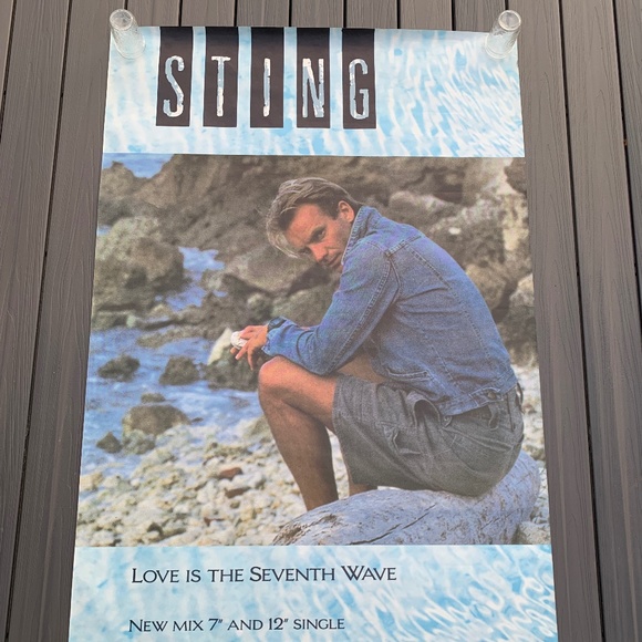 Art | Vintage 1985 Sting Love Is The Seventh Wave Giant Poster 4 X 60 | Poshmark